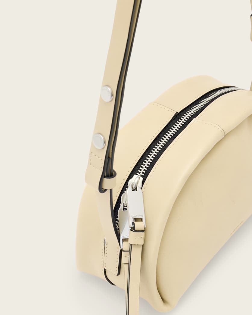 Rosalie Arc Leather Crossbody Bag BONE WHITE | ALLSAINTS